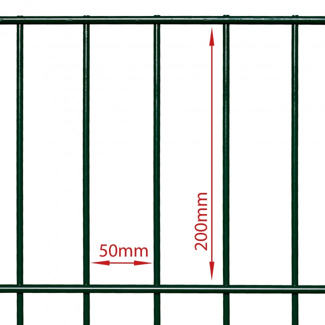 | stabmattenzaun-shop Stabmatte / Zaunfeld, 8-6-8 mm, grün, 1230mm hoch ...