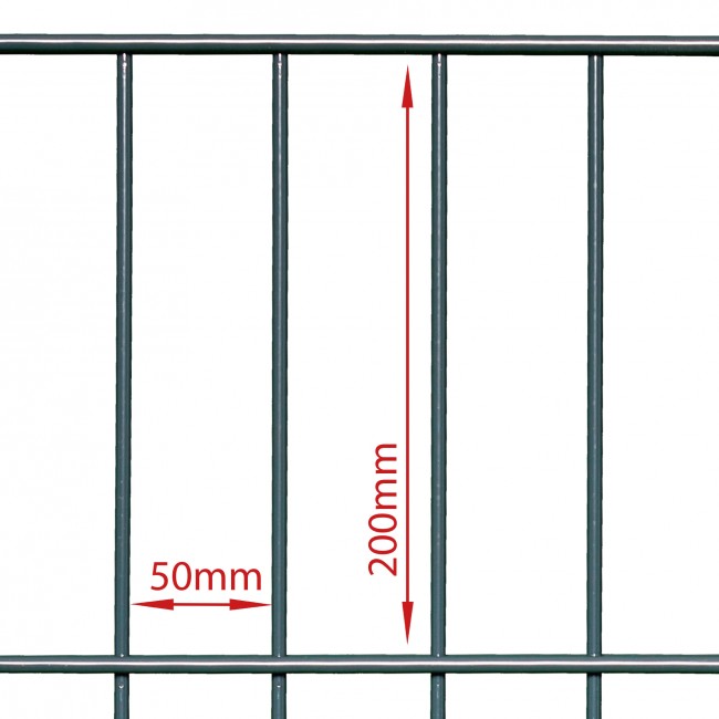 | stabmattenzaun-shop Doppelstabmattenzaun Komplettset, schwere ...