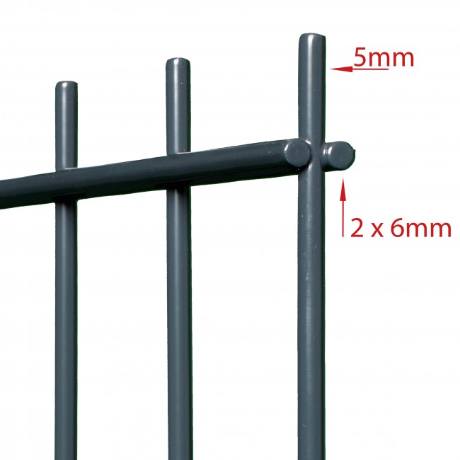 | stabmattenzaun-shop Stabmattenzaun Komplettset, anthrazit, 1,43 m ...